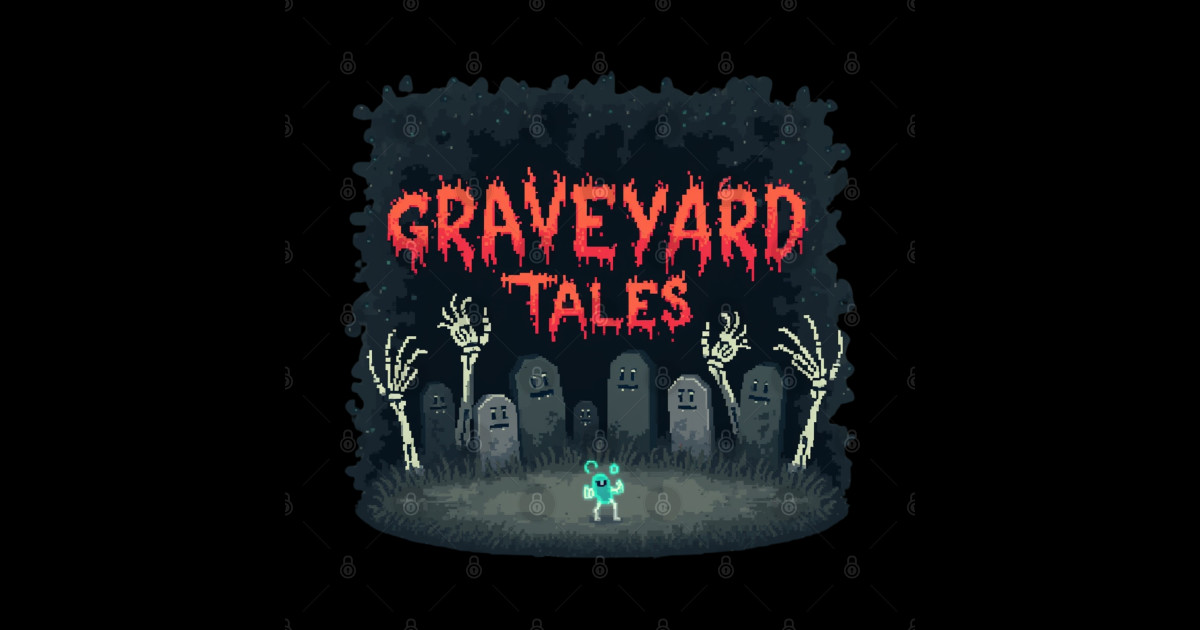 Goth Pixel - GRAVEYARD TALES - Goth Pixel Art - Sticker | TeePublic