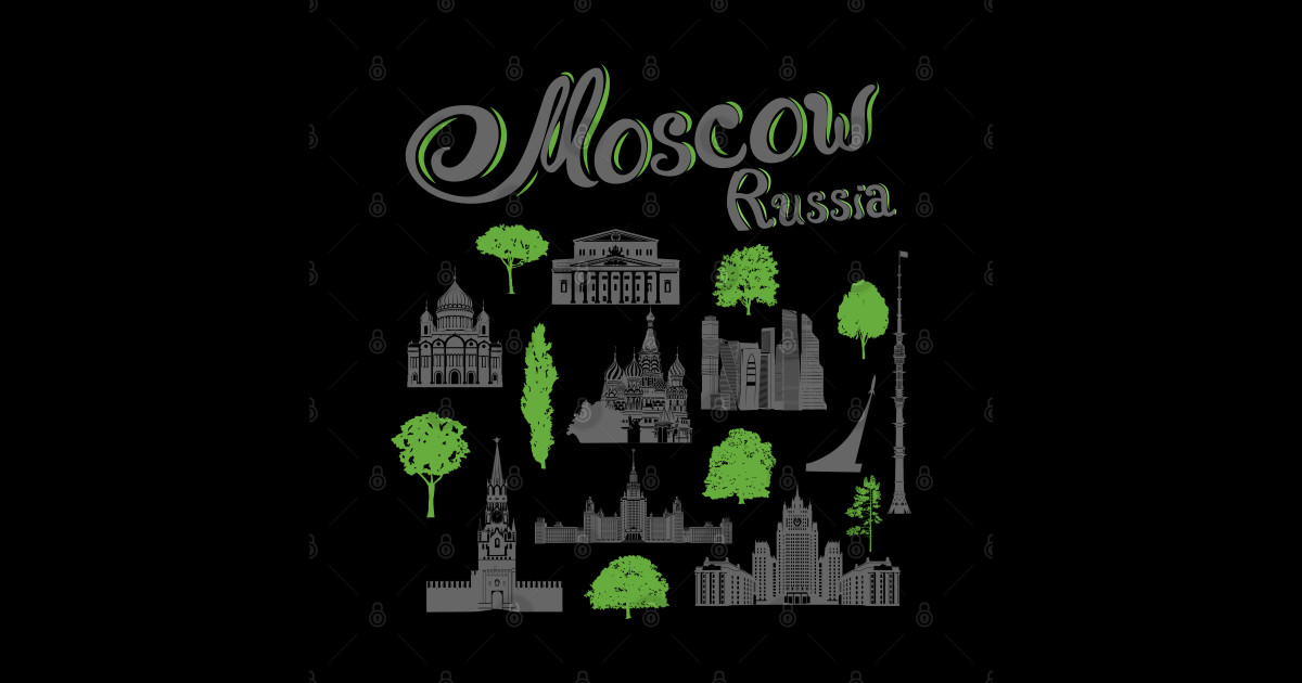 Moscow architecture - Moscow - Sticker | TeePublic