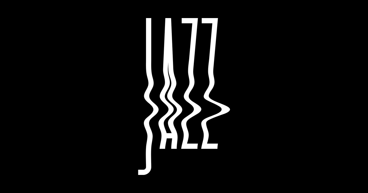 jazz text logo design - Jazz - Sticker | TeePublic