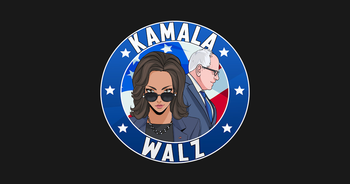 Vote For Kamala Harris Tim Walz 2024 American Logo - Kamala Harris For ...