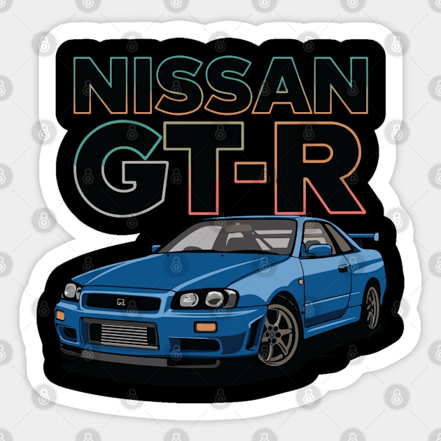 Nissan Skyline Gtr R34 Jdm Car Funny Gift - Nissan Skyline Gtr R34 ...