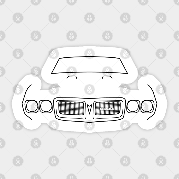1969 vintage Pontiac Firebird outline graphic (black) - Classic Car ...