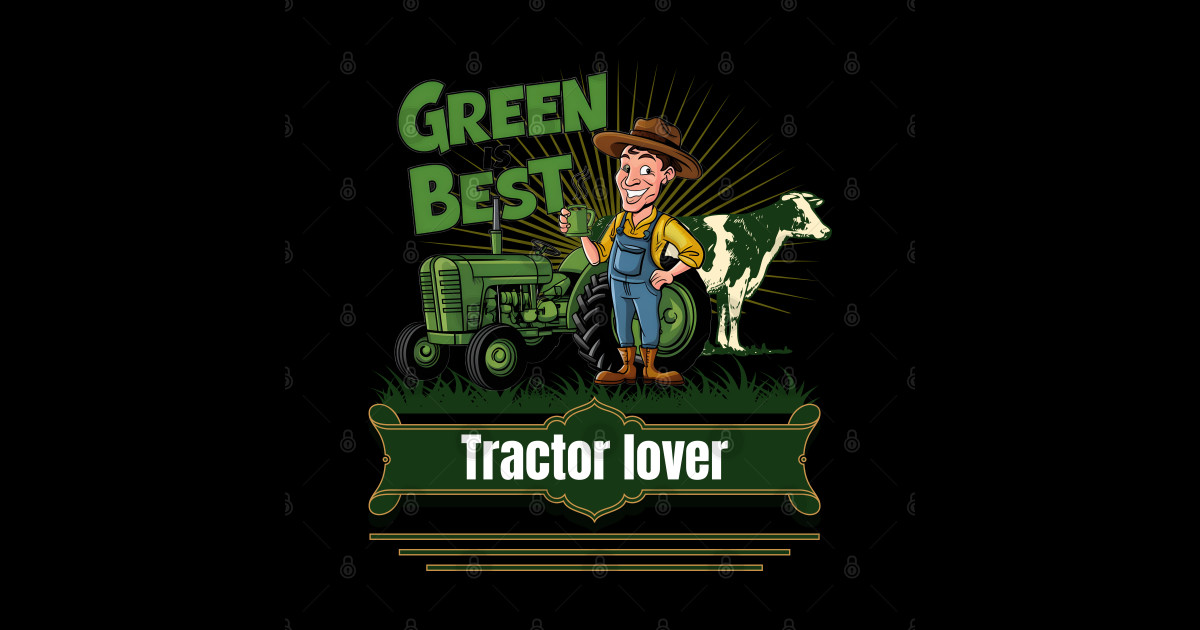 Green is best - Tractor - Sticker | TeePublic