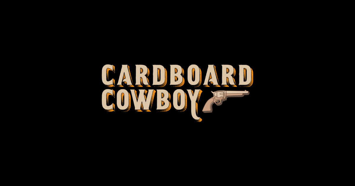 Cardboard Cowboy Logo T-Shirt - Cardboard Cowboy - Sticker | TeePublic