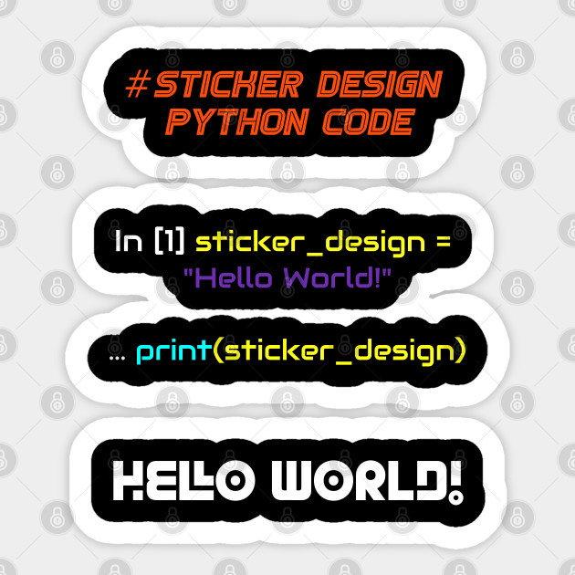 Sticker Design Programming | Python Code Invert Color - Programming ...