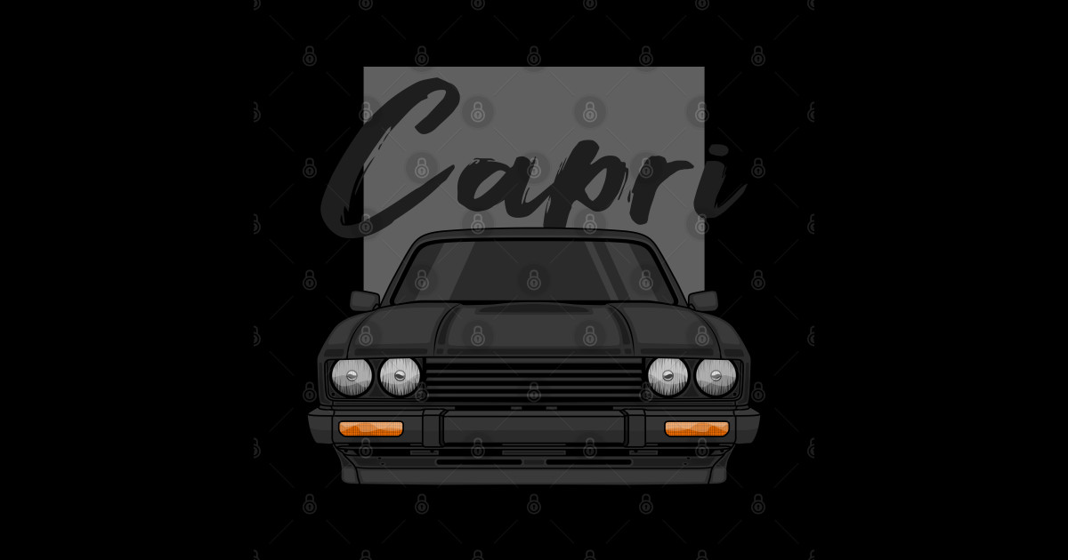 Front Black Capri MK3 Classic - Capri - Sticker | TeePublic