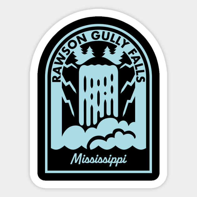 Rawson Gully Falls Mississippi - Rawson Gully Falls Ms - Sticker ...