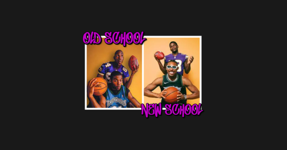 Retro Recreation Old School New School - Sports Parody - T-Shirt ...