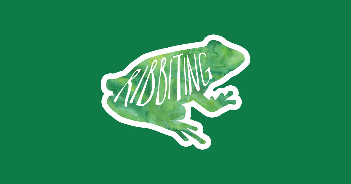 Ribbiting - funny saying, frog pun, riveting - Frog Funny - T-Shirt ...