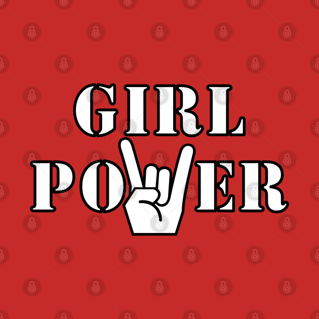 Girl Power Rock N Roll Design - Girl - T-Shirt | TeePublic