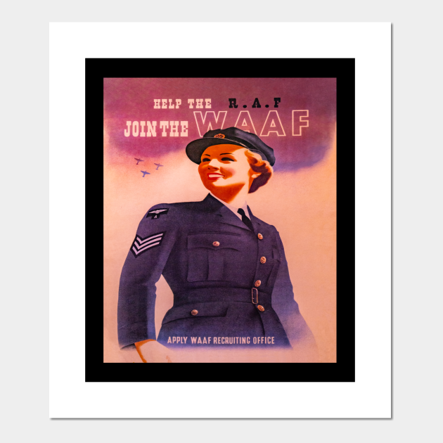 WW2 Help The RAF Join The WAAF Recruiting Poster Art - Ww2 Raf Waaf ...