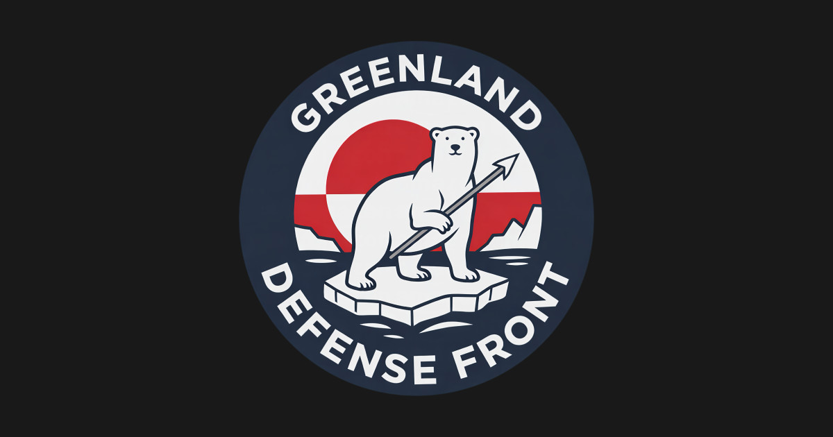 Greenland Guard Polar Bear Spear Arctic Emblem - Greenland - T-Shirt ...
