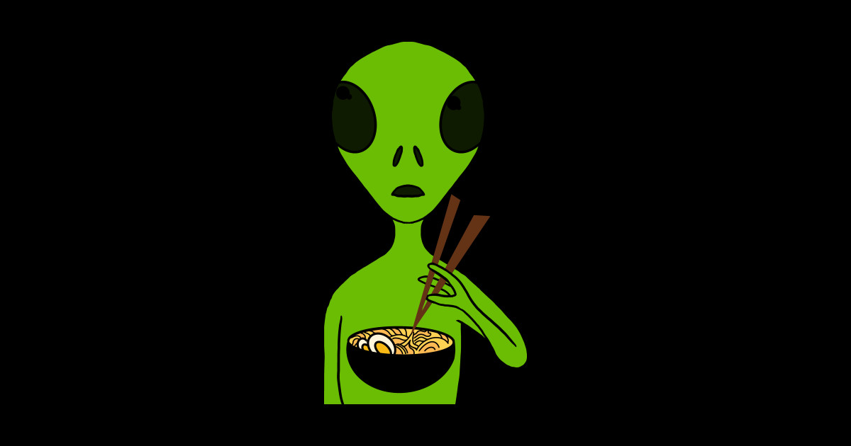 Alien Ramen - Ramen - Sticker | TeePublic