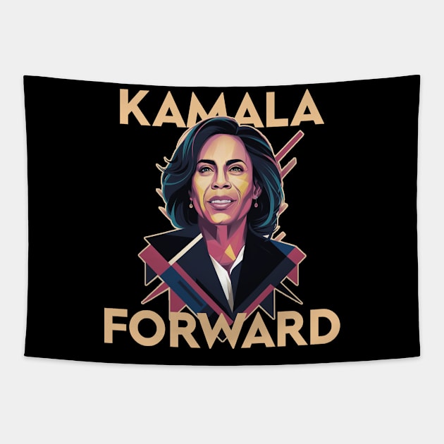 KAMALA FORWARD | KAMALA HARRIS - Kamala Forward - Tapestry | TeePublic