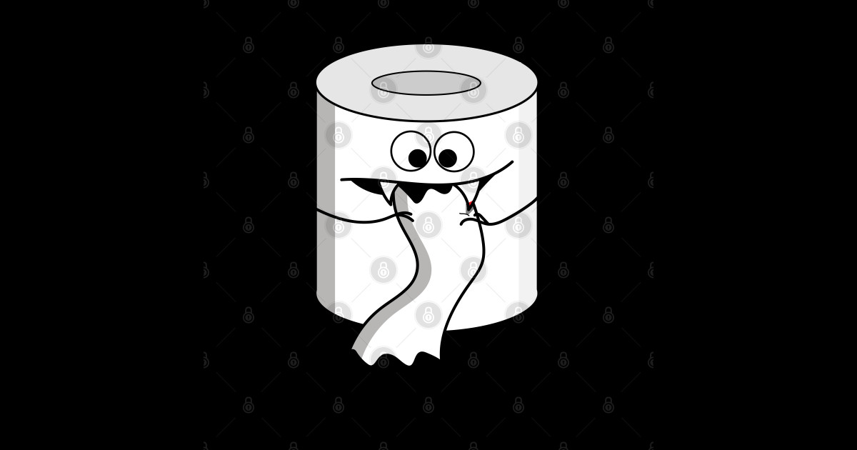 Toilet paper vampire - Toilet Humor - Sticker | TeePublic