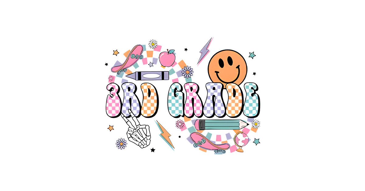 Retro Back to School Bundle, 3rd Grade, First Day of School, School ...