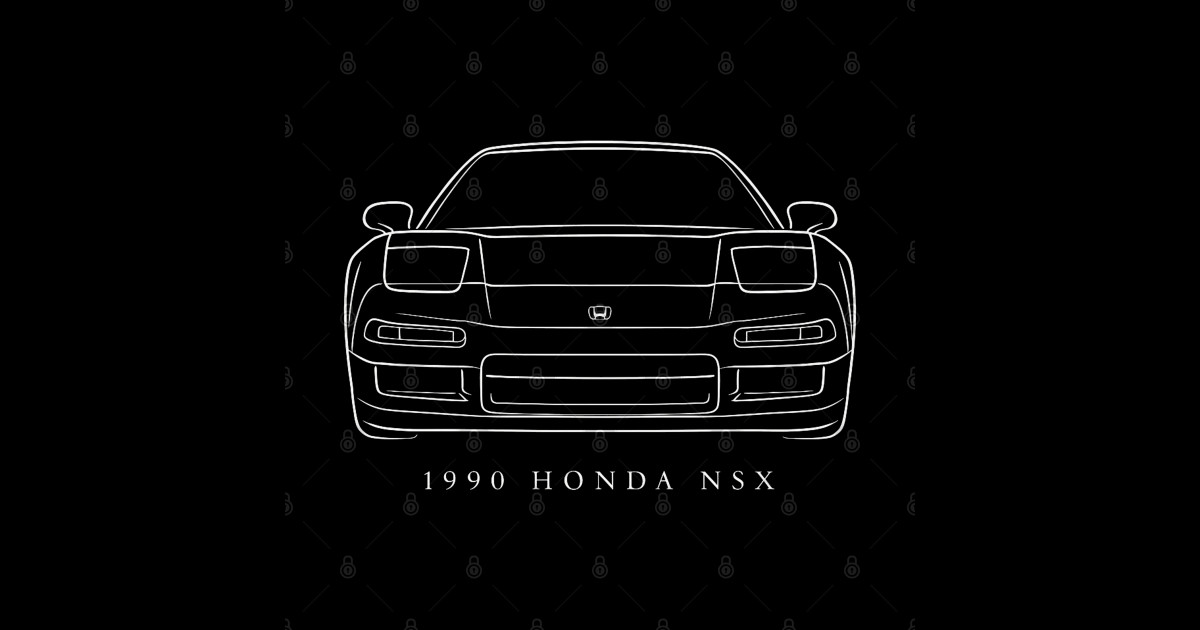 1990 NSX Front - Nsx - Sticker | TeePublic