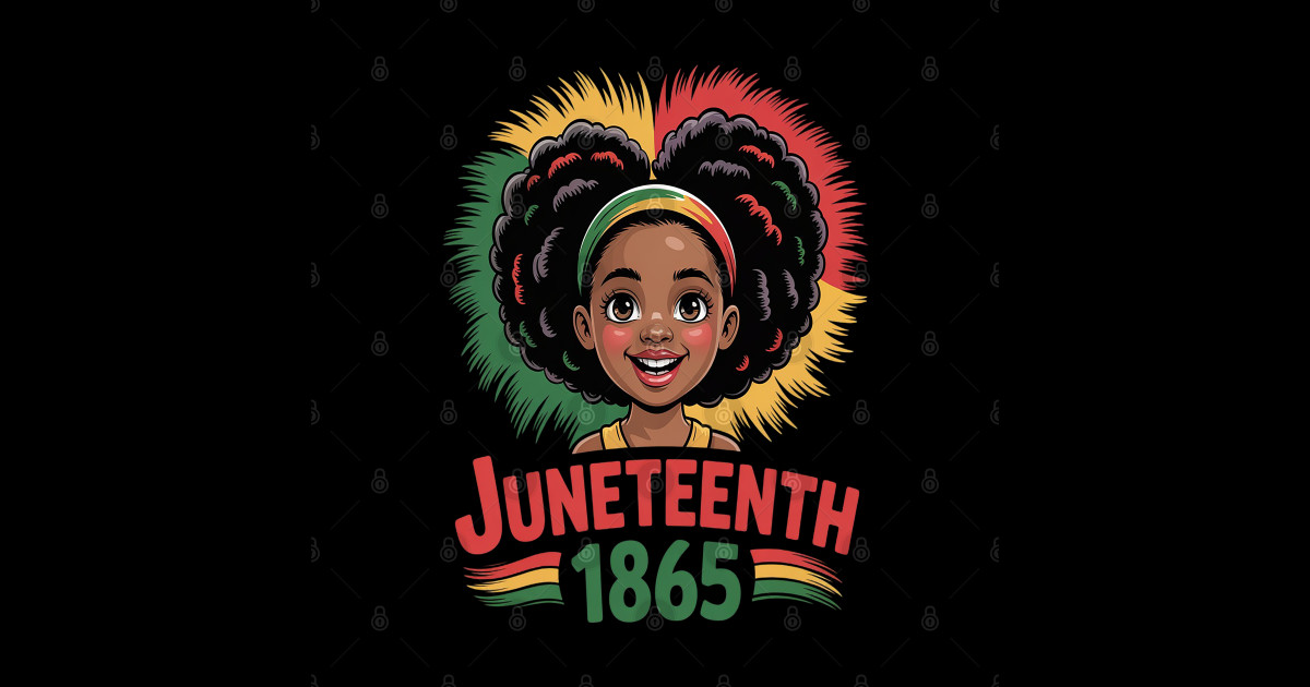 Juneteenth 1865 Cute Girl - Celebrate Black History - Juneteenth 1865 ...