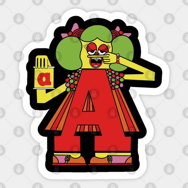 Letter People: Miss A - Letter People - Sticker | TeePublic