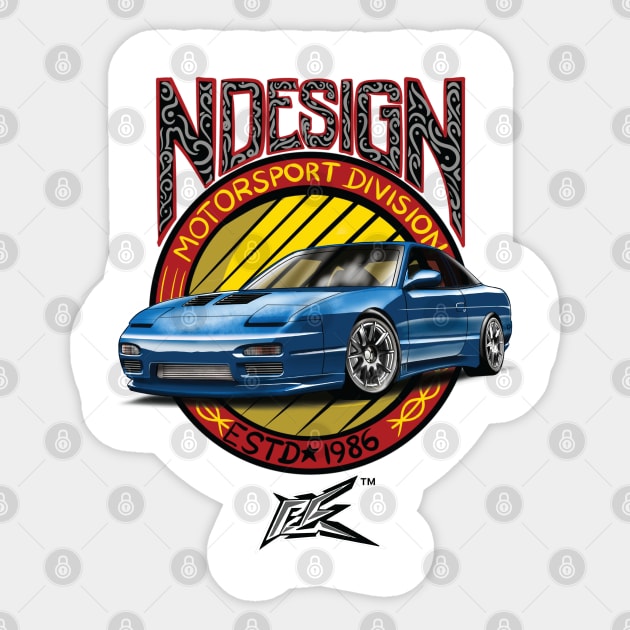 NISSAN 240SX COUPE - 240sx - Sticker | TeePublic