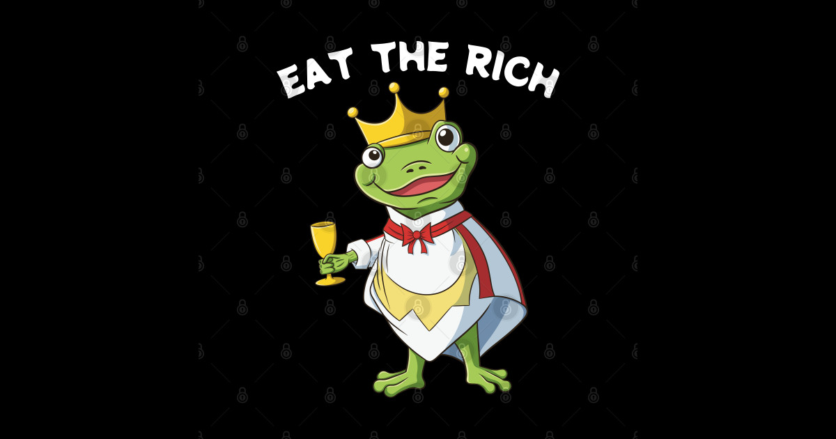 Eat The Rich Frog - Eat The Rich - Sticker | TeePublic