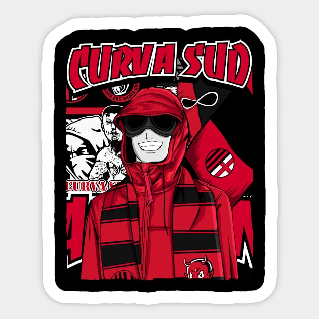Curva sud Milano - Forza Milan - Sticker | TeePublic