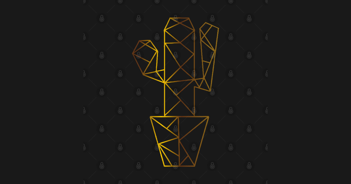 Cactus vase - Cactus Geometric - Geometric Art - Geometric Art - Tank ...