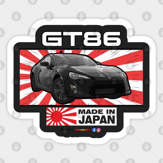 Toyota GT86 Black - Gt86 - Sticker | TeePublic