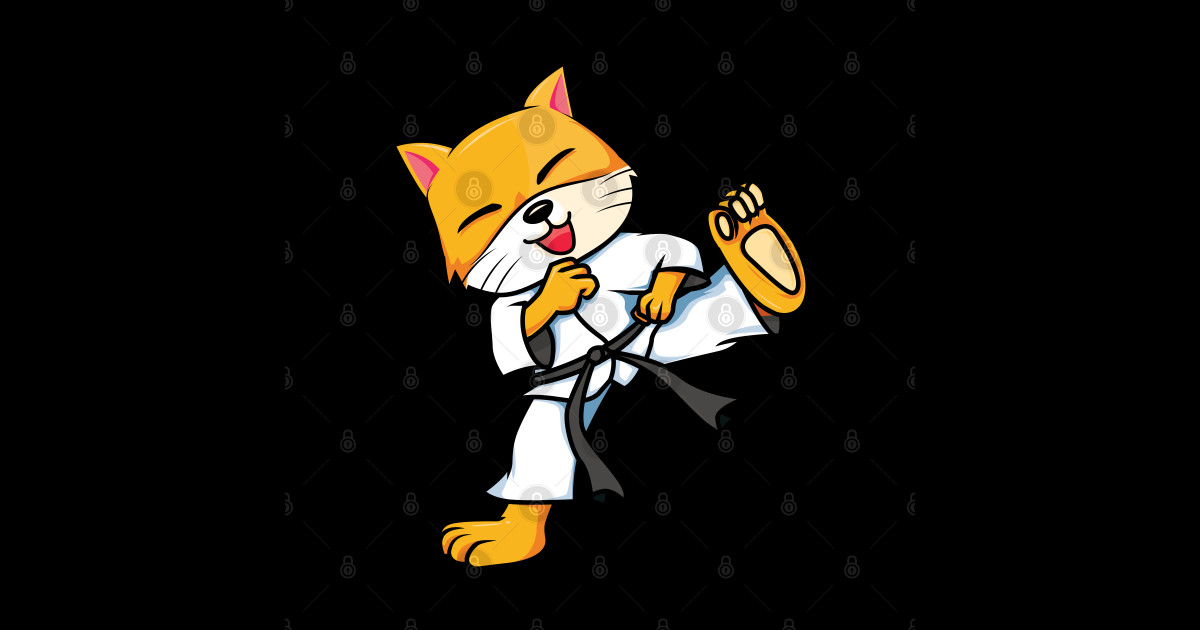 Cute Karate Fighting Fox/Wolf Animal - Karate Fox - T-Shirt | TeePublic