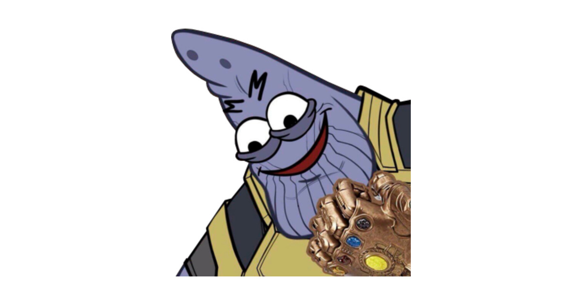 Patrick Thanos Thanos Infinity War Savage Patrick Memes Sticker Teepublic
