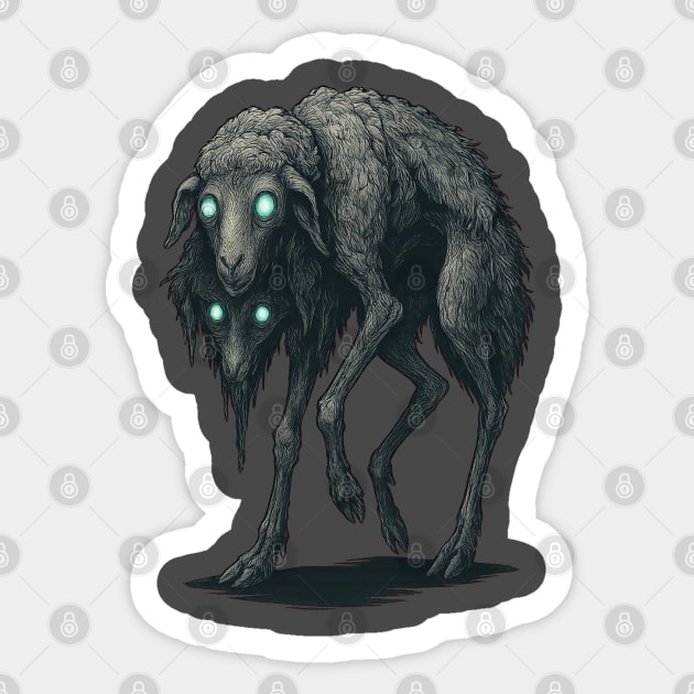 Creepy Wolf Sheep Horror - Scary Folklore Goth Alt Aesthetic - Creepy ...