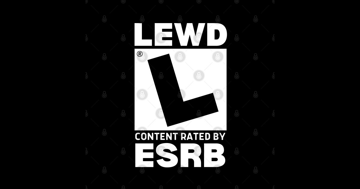 LEWD Content Rating - Rated L - Lewd - Sticker | TeePublic