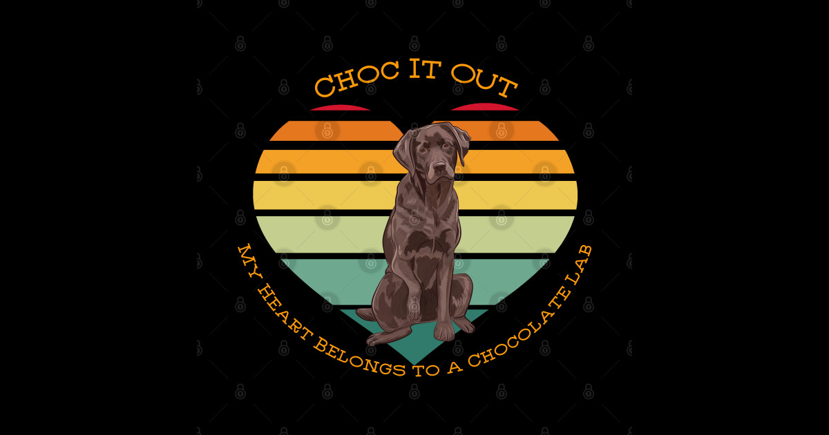 Chocolate Labrador-Choc it out - Chocolate Labrador Retriever - Posters ...