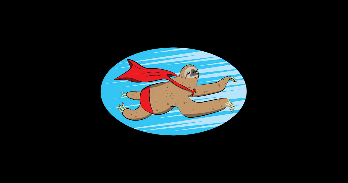 Super Sloth - Sloth - Sticker | TeePublic