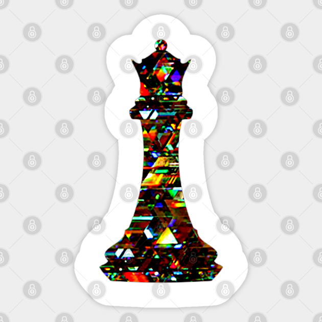Chess Piece - The Queen 3 - Chess Piece - Sticker | TeePublic