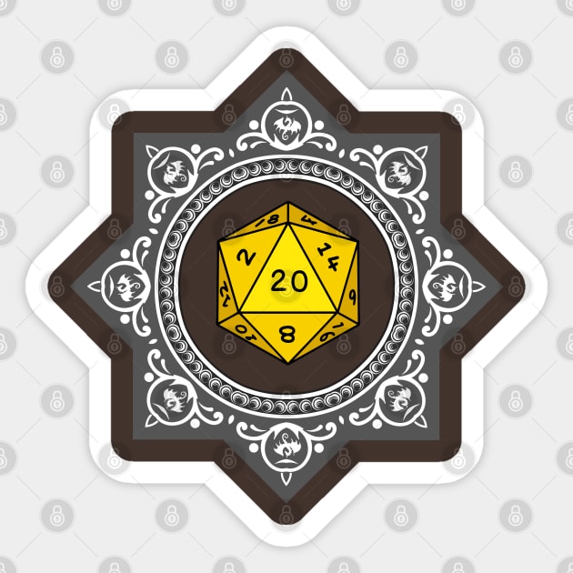 The D20 - Our Saviour or Doom? - Dungeons And Dragons - Sticker | TeePublic