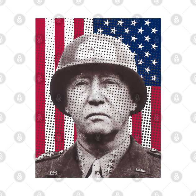 General George Patton USA Flag - George Patton - T-Shirt | TeePublic