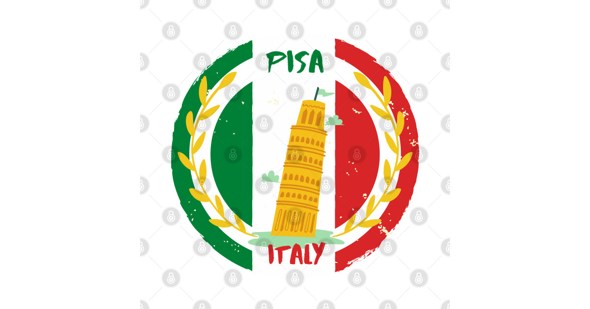 Pisa Italy Leaning Tower of Pisa - Pisa Italy - T-Shirt | TeePublic
