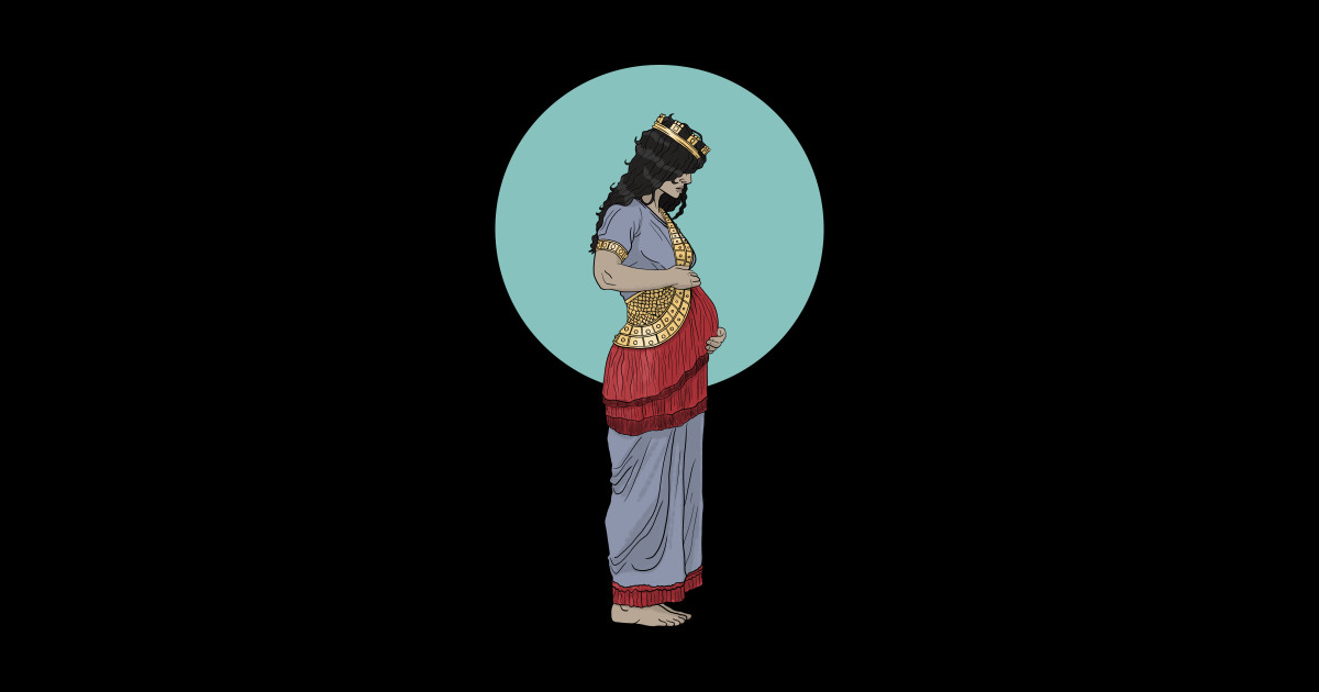 Pregnant Neo-Assyrian Princess (solar disk) - Assyrian - Sticker ...
