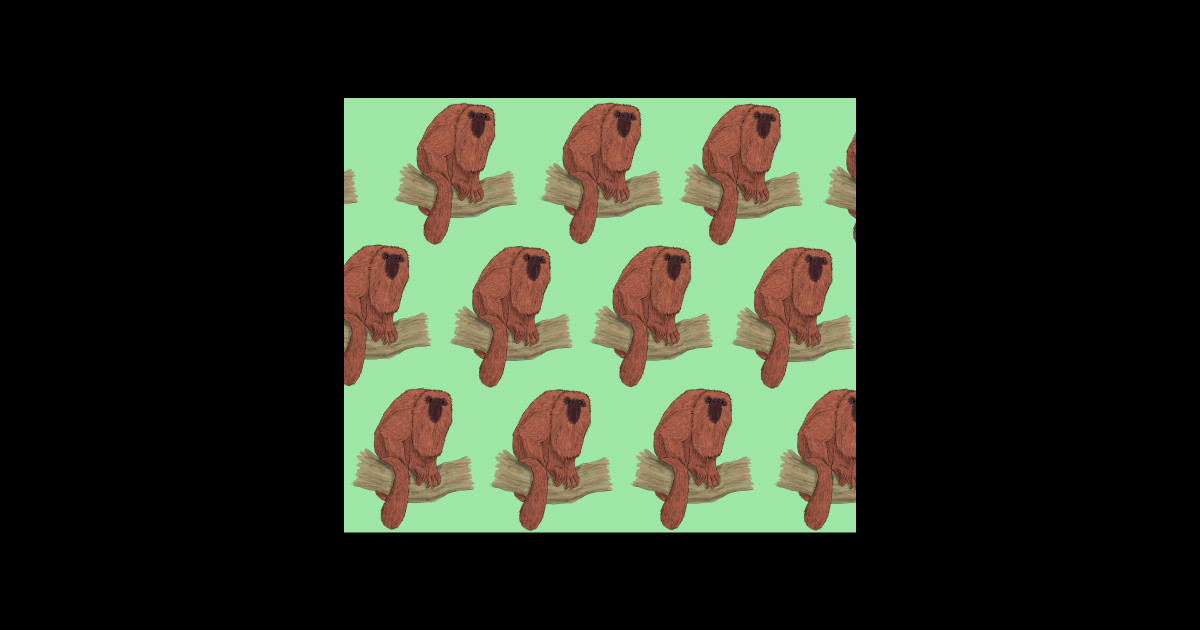 Amazing Red Howler Monkey - Red Howler - Sticker | TeePublic