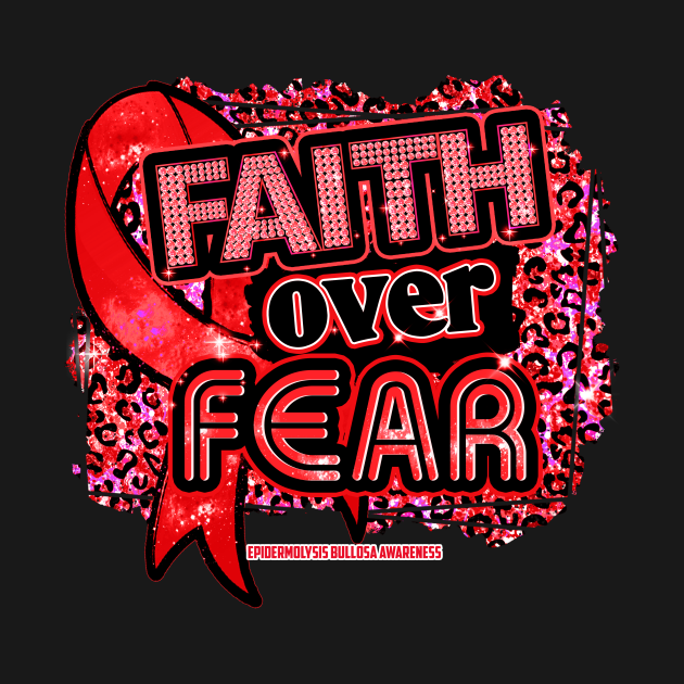 Epidermolysis Bullosa awareness Ribbon Faith Over Fear Leopard Gift For ...