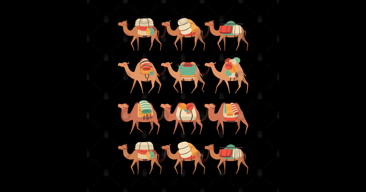 Cute Camels Desert Animals - Camels - Posters and Art Prints | TeePublic