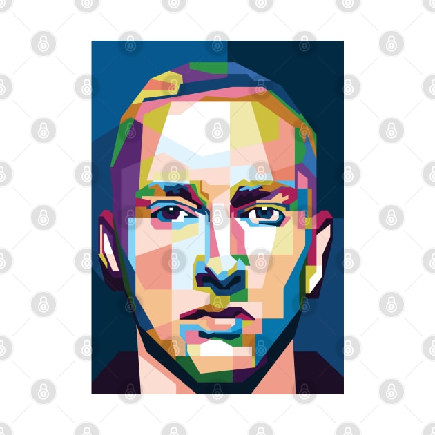 Abstract Pop art rapper face in WPAP - Rappers - T-Shirt | TeePublic