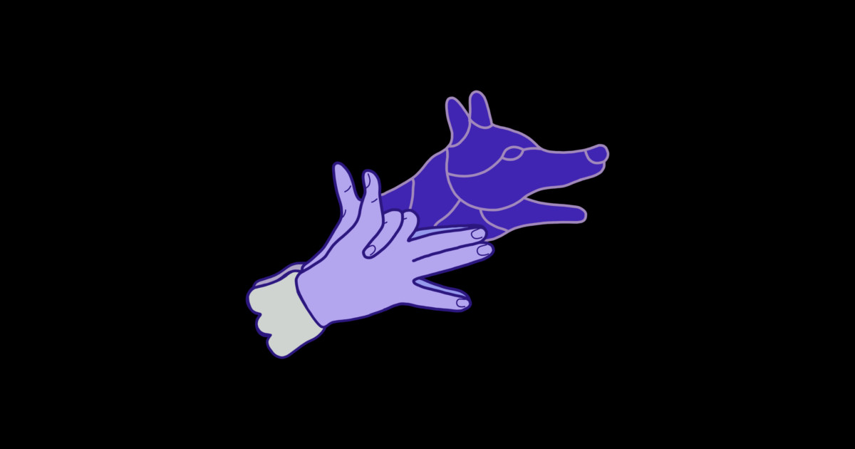 Shadow Wolf - Shadow Puppets - Sticker | TeePublic
