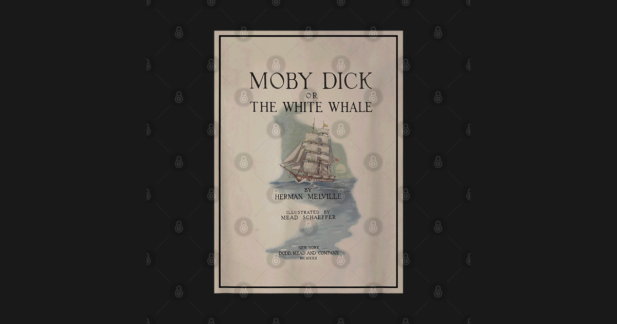 Moby Dick Title Page - Moby - T-Shirt | TeePublic