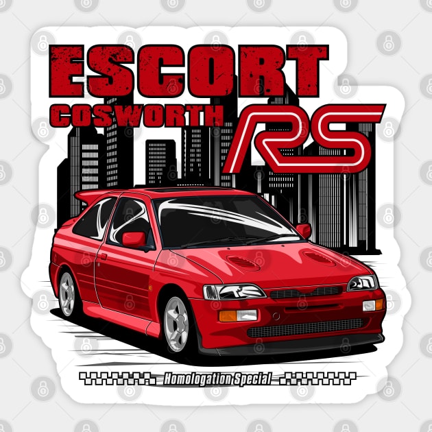 Escort RS Cosworth - Escort Rs - Sticker | TeePublic