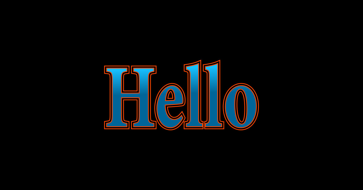 Hello typography design - Hello - Sticker | TeePublic
