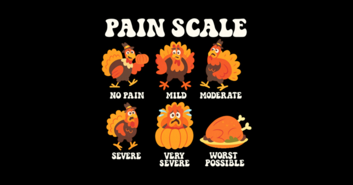 Pain Scale Turkey Pain Assess Trauma Nurse Thanksgiving - Thanksgiving ...