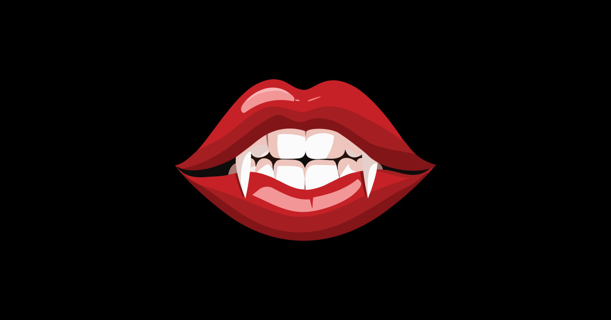 Sexy Vamp Lips - Vampire - Sticker | TeePublic