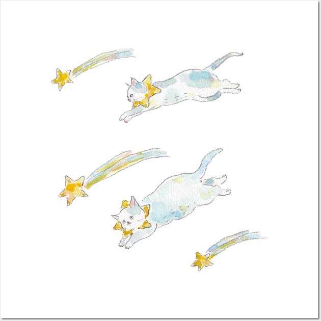Shooting Star Cats - Cats - Posters and Art Prints | TeePublic
